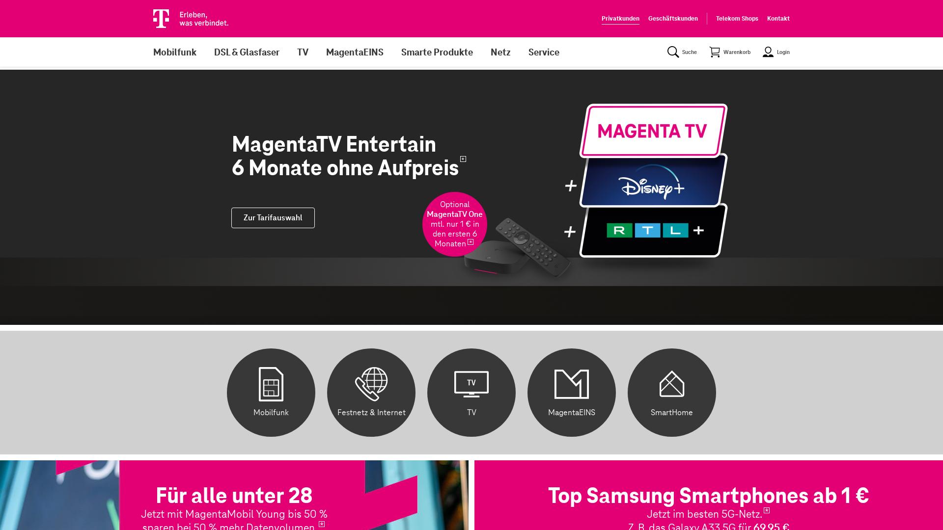 metawebscore - Website Technologie Analyse für angebote.telekom.de